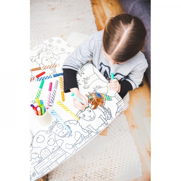 Table pour coloriage enfant Voyage - KIDEA