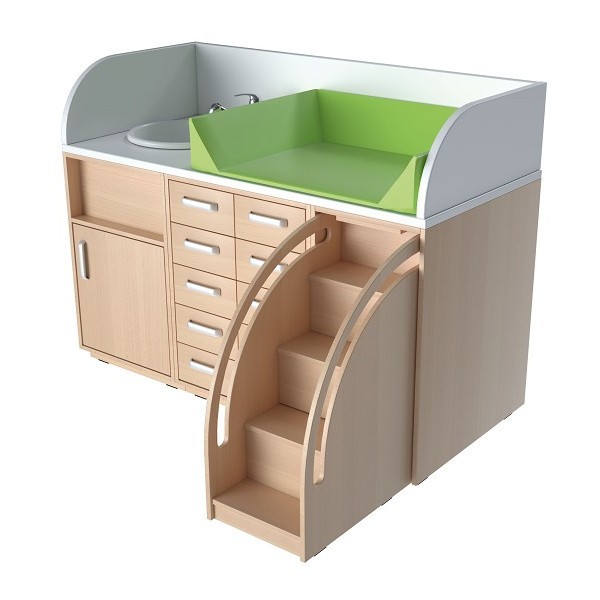 Mobilier espace change crèche - KIDEA